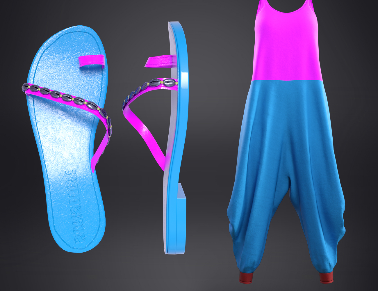 dForce Harem Jumpsuit for Genesis 8 and 8.1 Female | Daz 3D