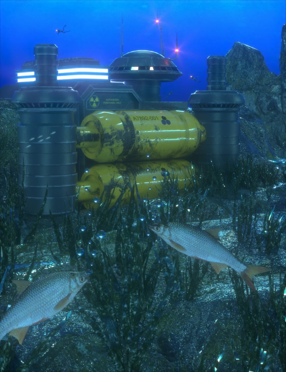 Sci-Fi Underwater Base | Daz 3D