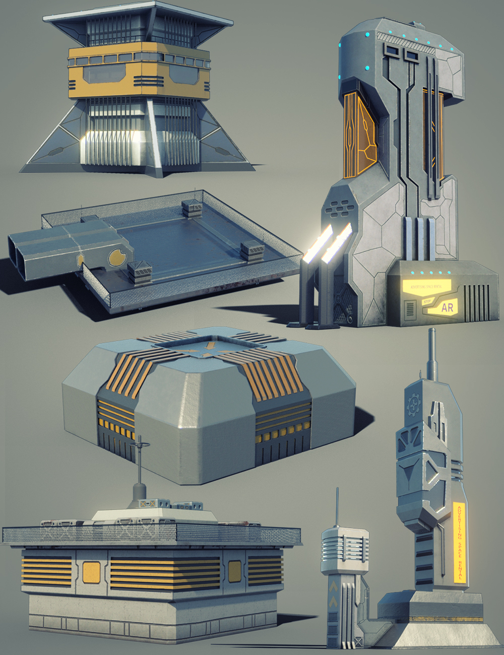 X-BIT Future Space Building | Daz 3D