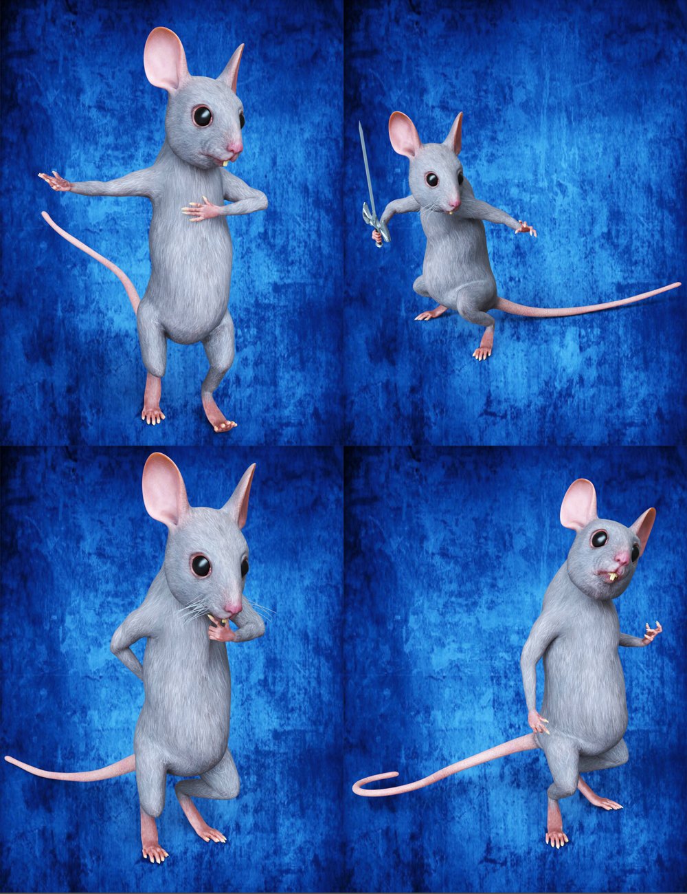 A Friendly Mouse Poses for Genesis 8 Male | Daz 3D