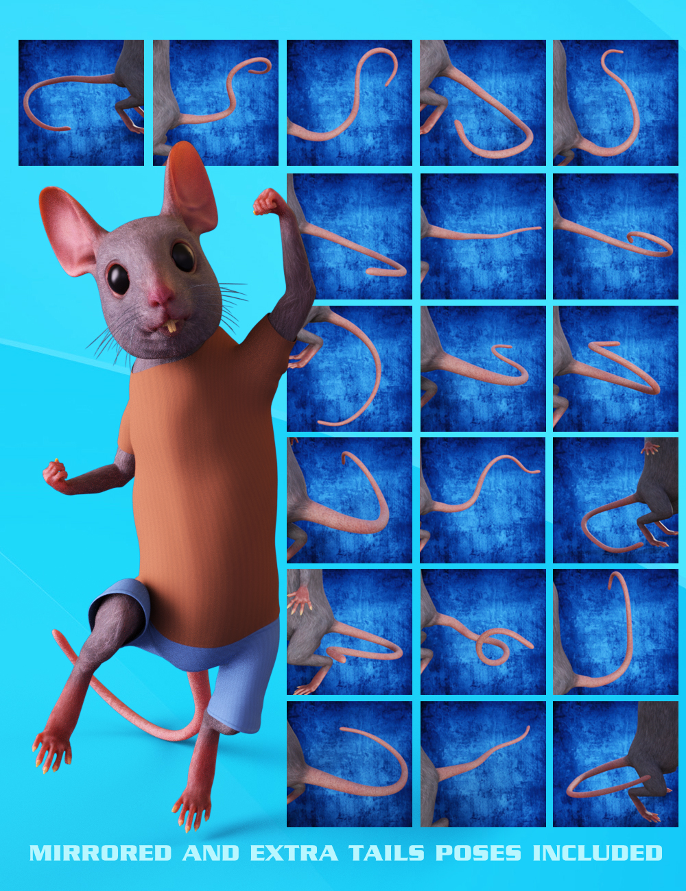A Friendly Mouse Poses for Genesis 8 Male | Daz 3D