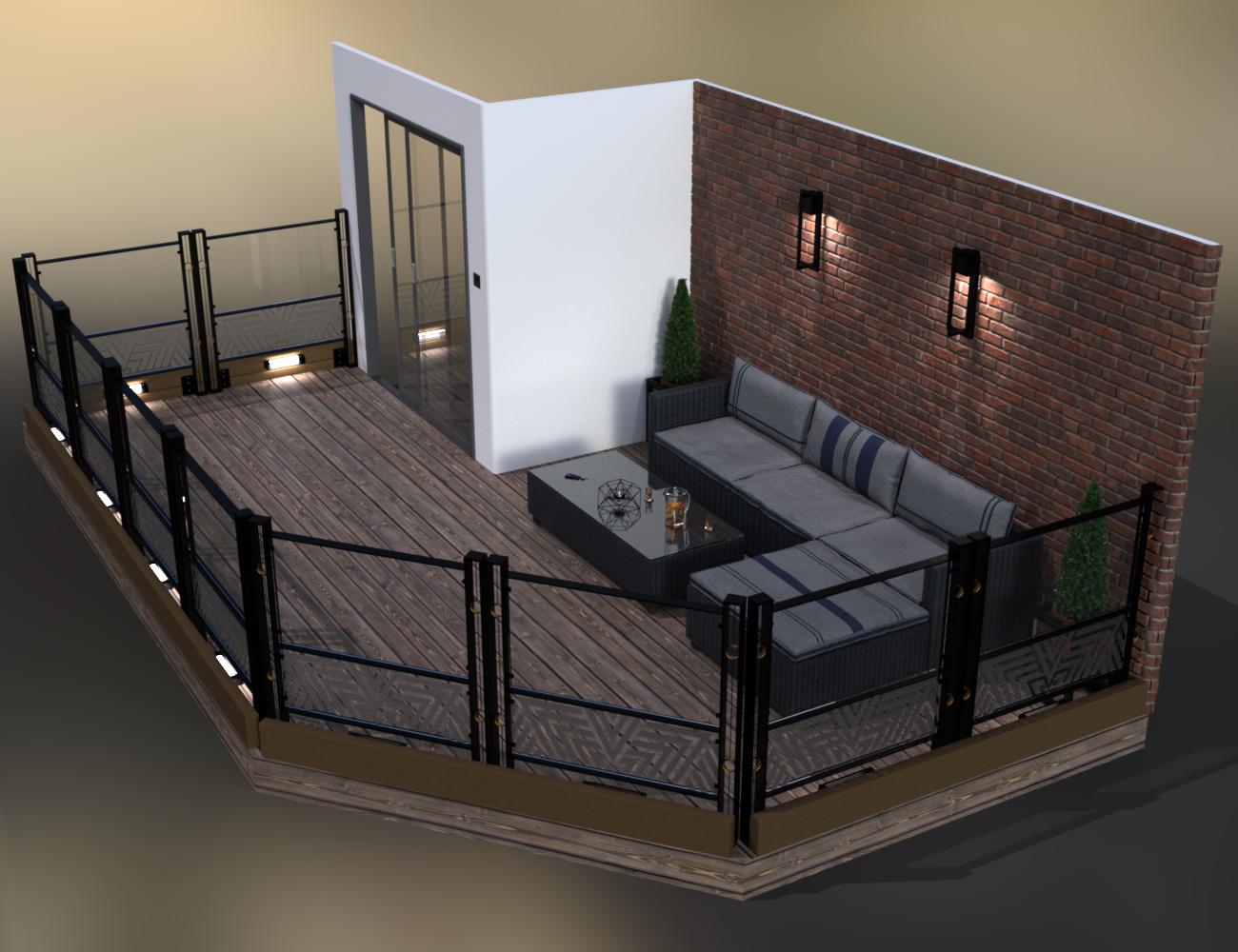 Luxury Hotel Balcony | Daz 3D