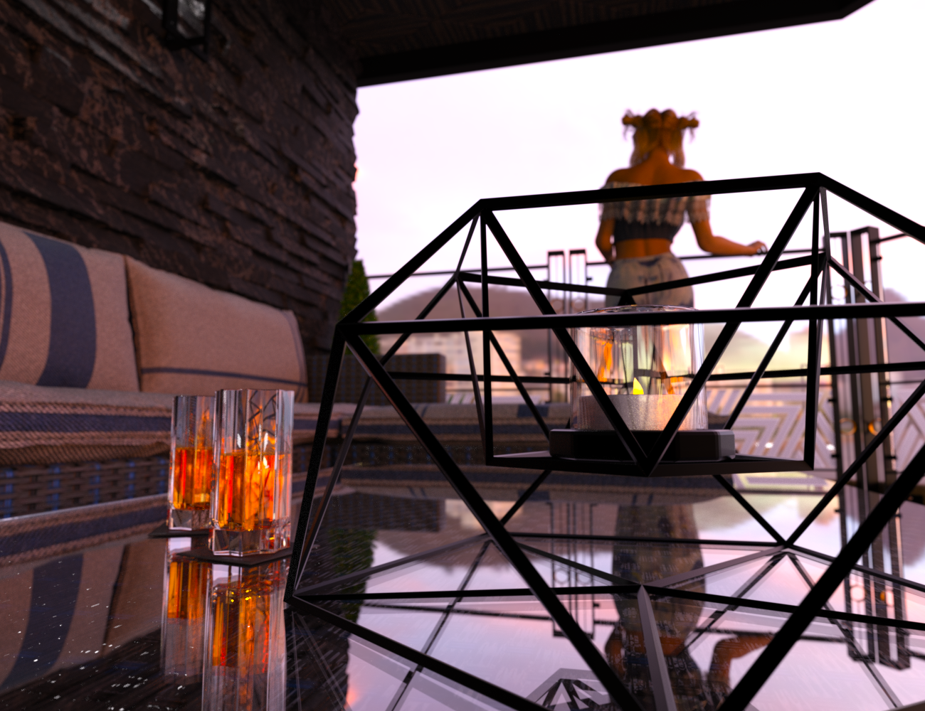 Luxury Hotel Balcony | Daz 3D