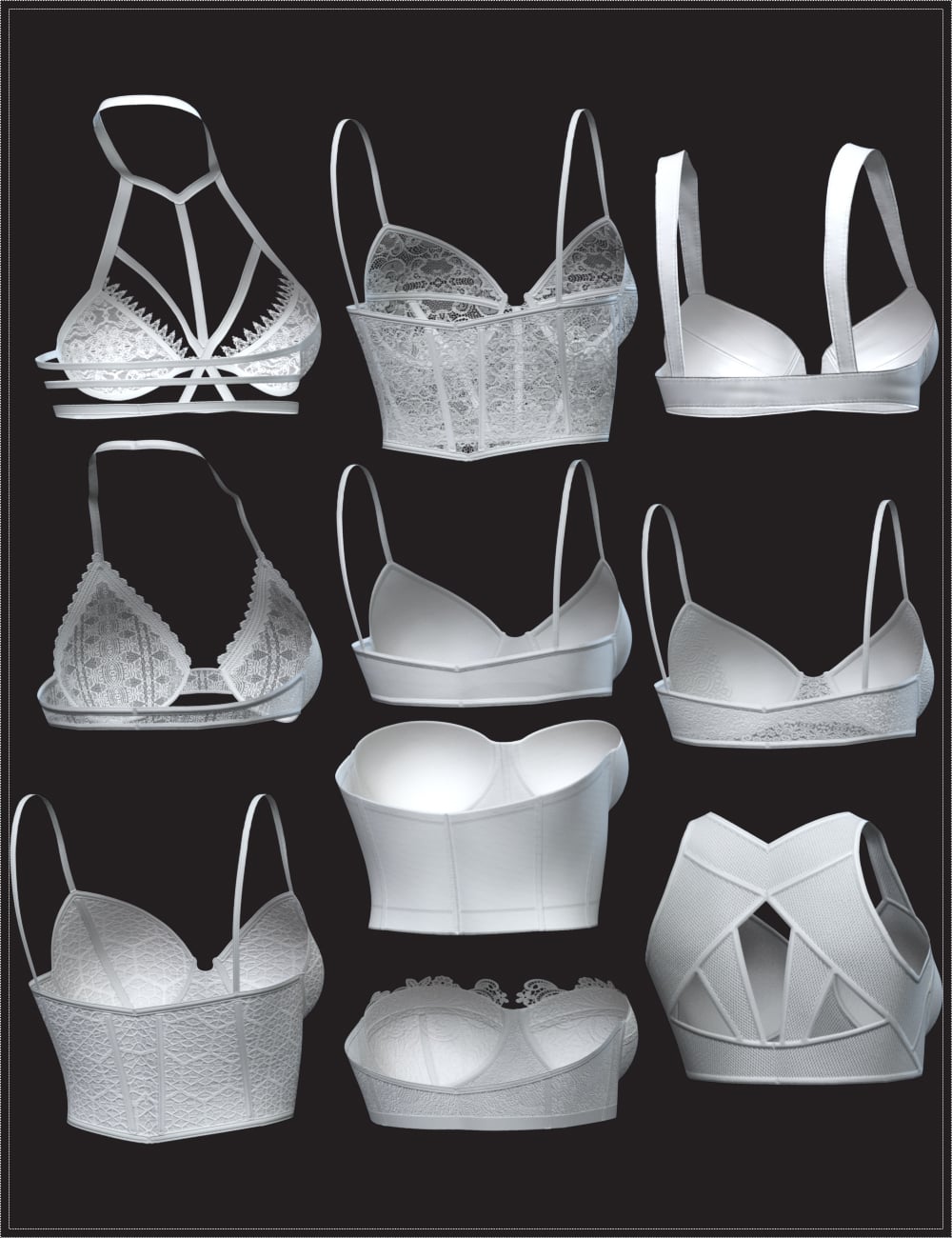 Easy Bras for Genesis 8 and 8.1 Females | Daz 3D