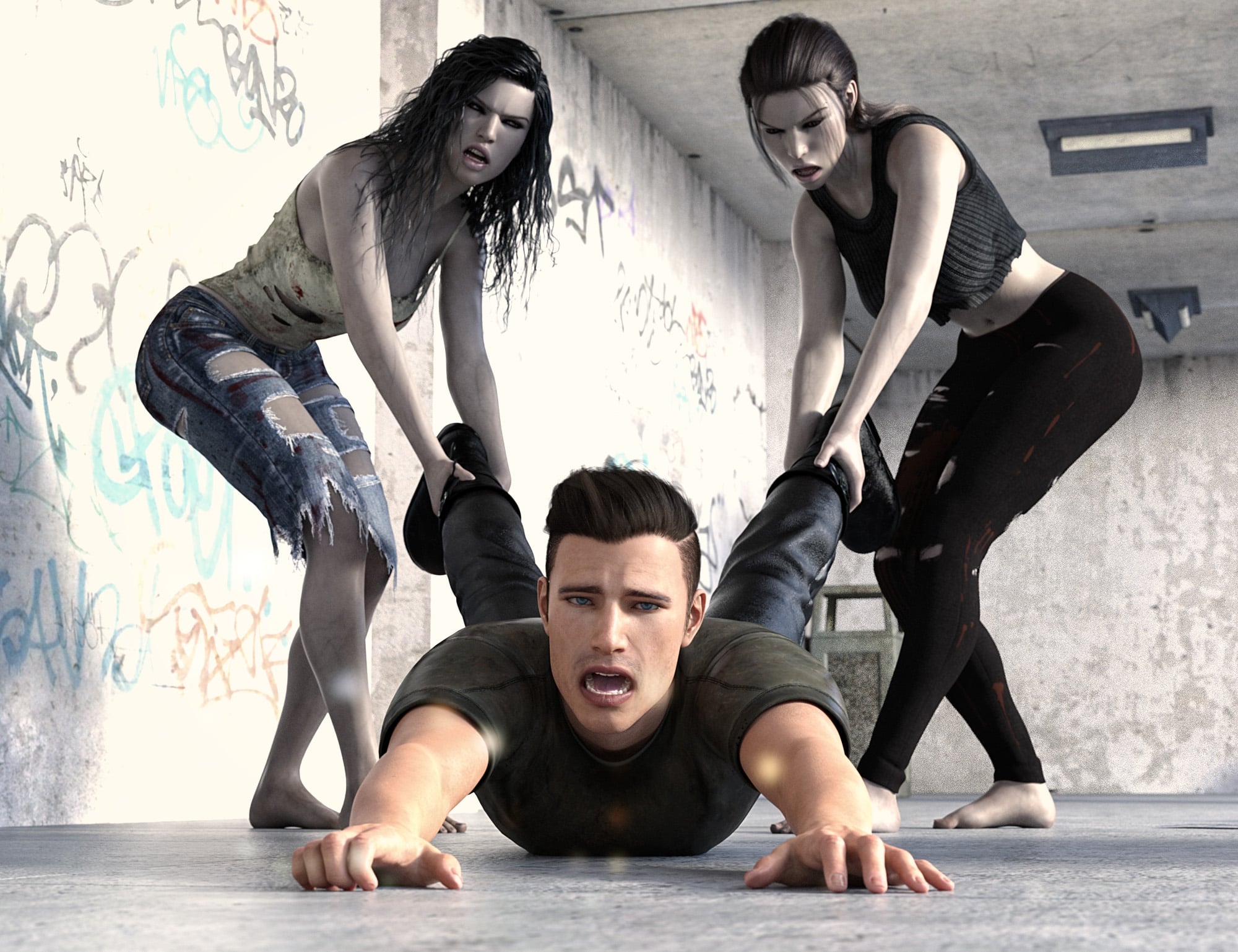 Z Drag, Pull, and Carry Utility Poses for Genesis 8 and 8.1 | Daz 3D