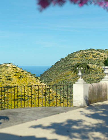 Osoview Arid Scrub and Pine Ridge Backdrops | Daz 3D