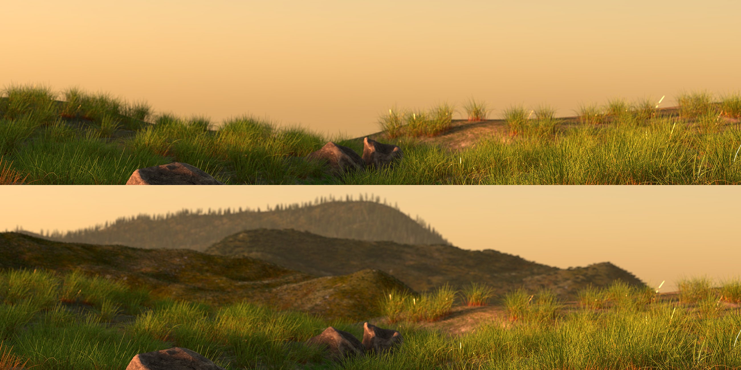Osoview Arid Scrub and Pine Ridge Backdrops | Daz 3D