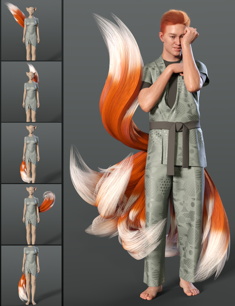 Kitsune Pose Bundle for Genesis 8.1 | Daz 3D