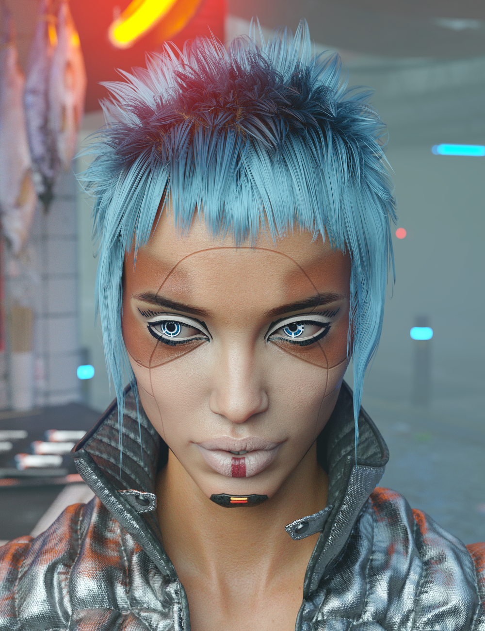 dForce Mod Punk Hair for Genesis 8 Females | Daz 3D
