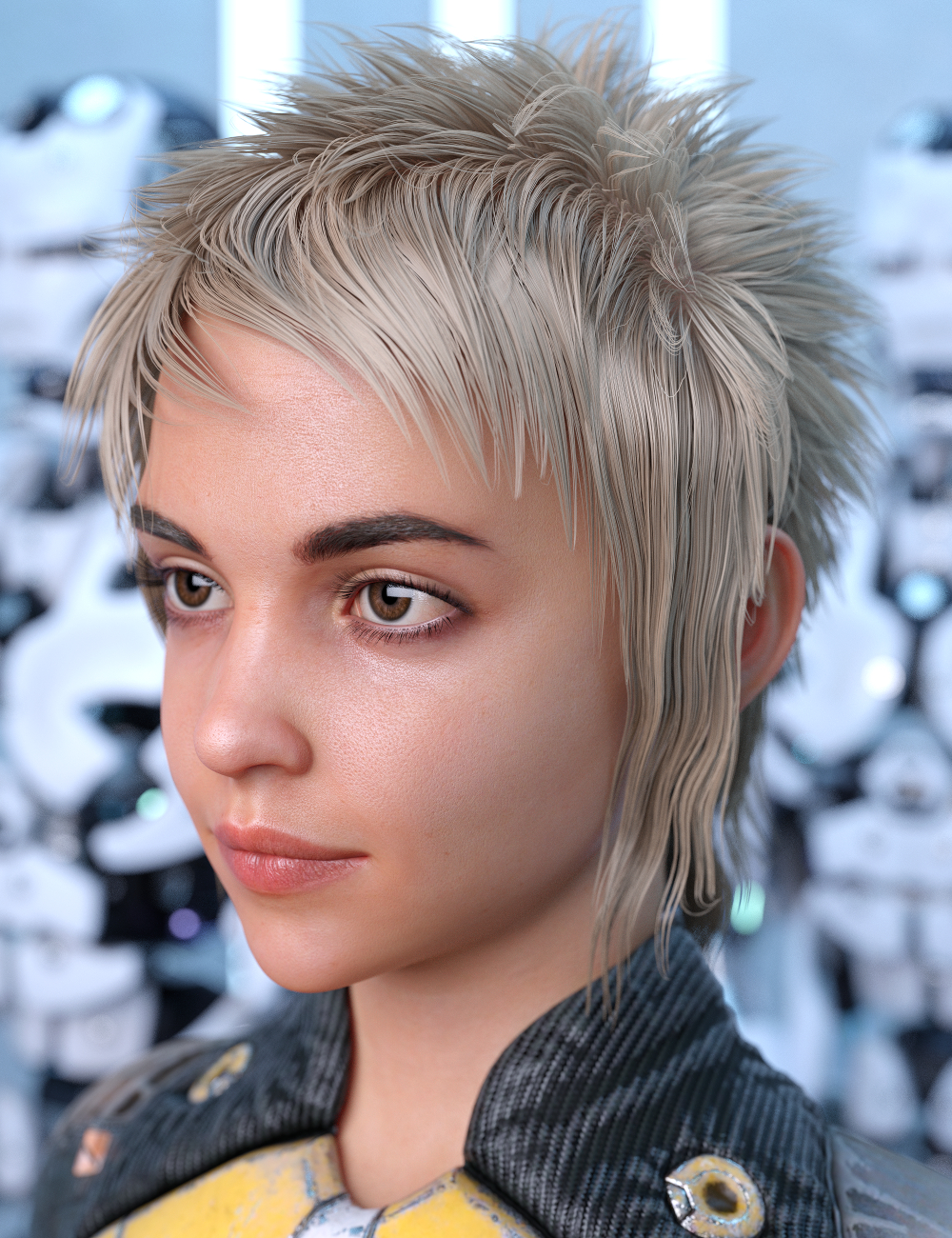 dForce Mod Punk Hair for Genesis 8 Females | Daz 3D