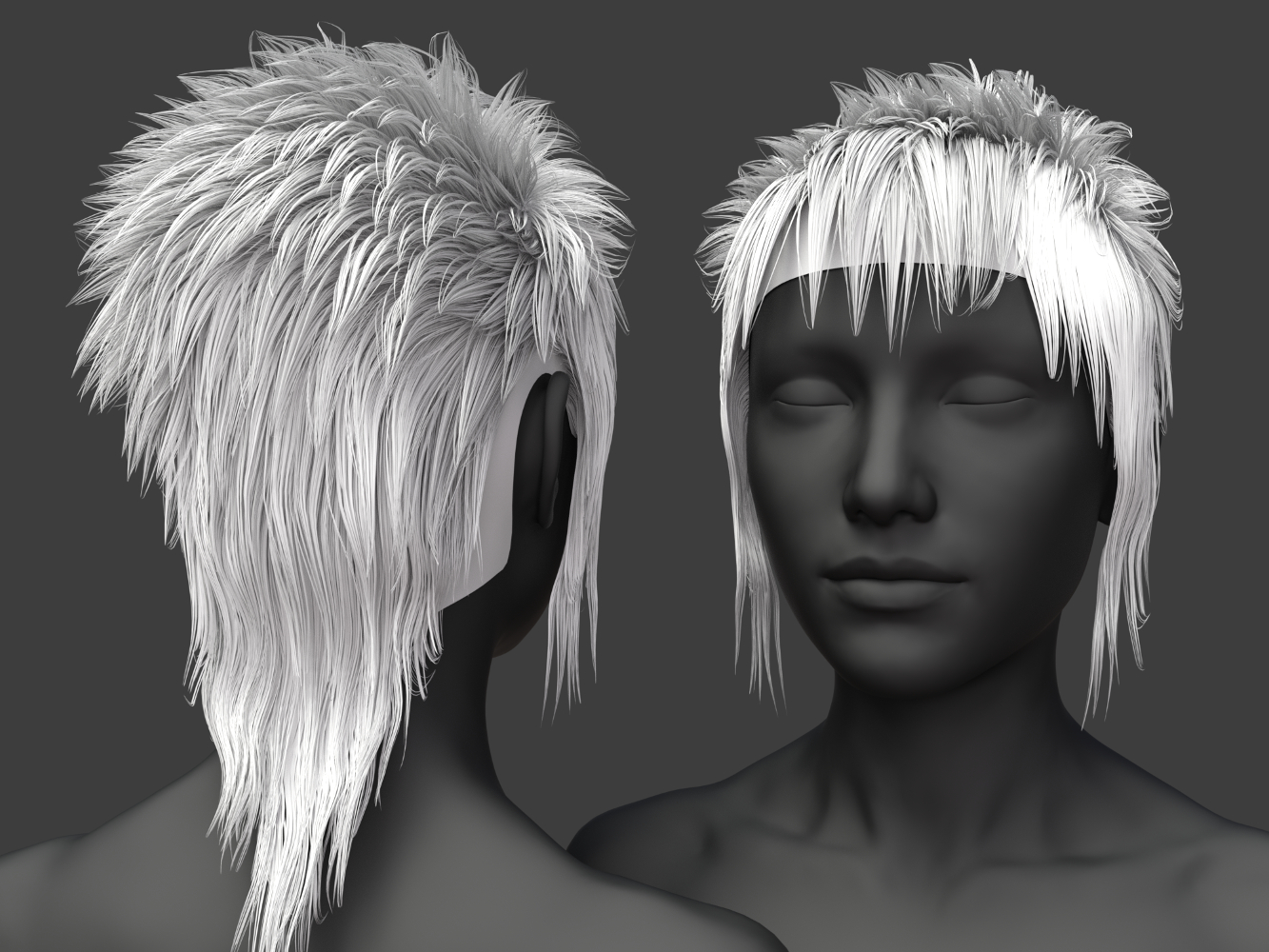 dForce Mod Punk Hair for Genesis 8 Females | Daz 3D