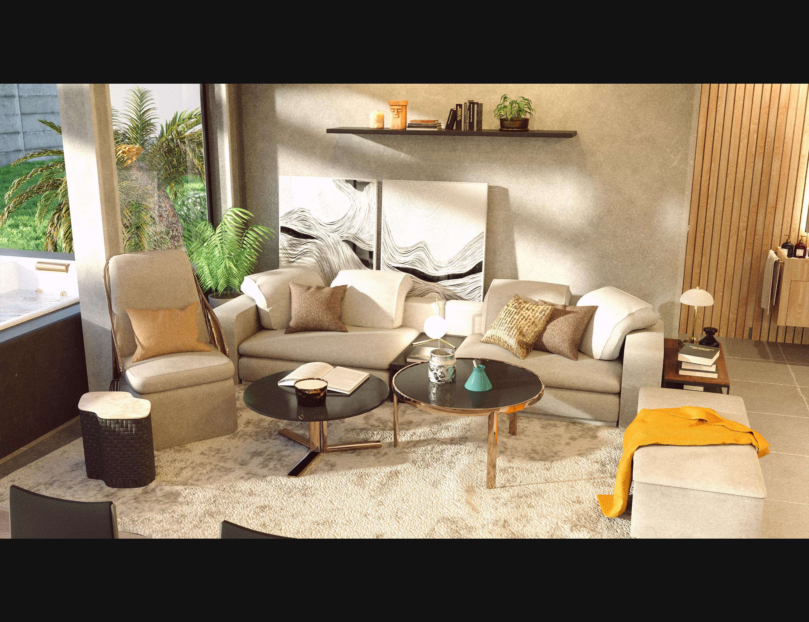 Cecilia House Living Room and Outdoor Furniture | Daz 3D