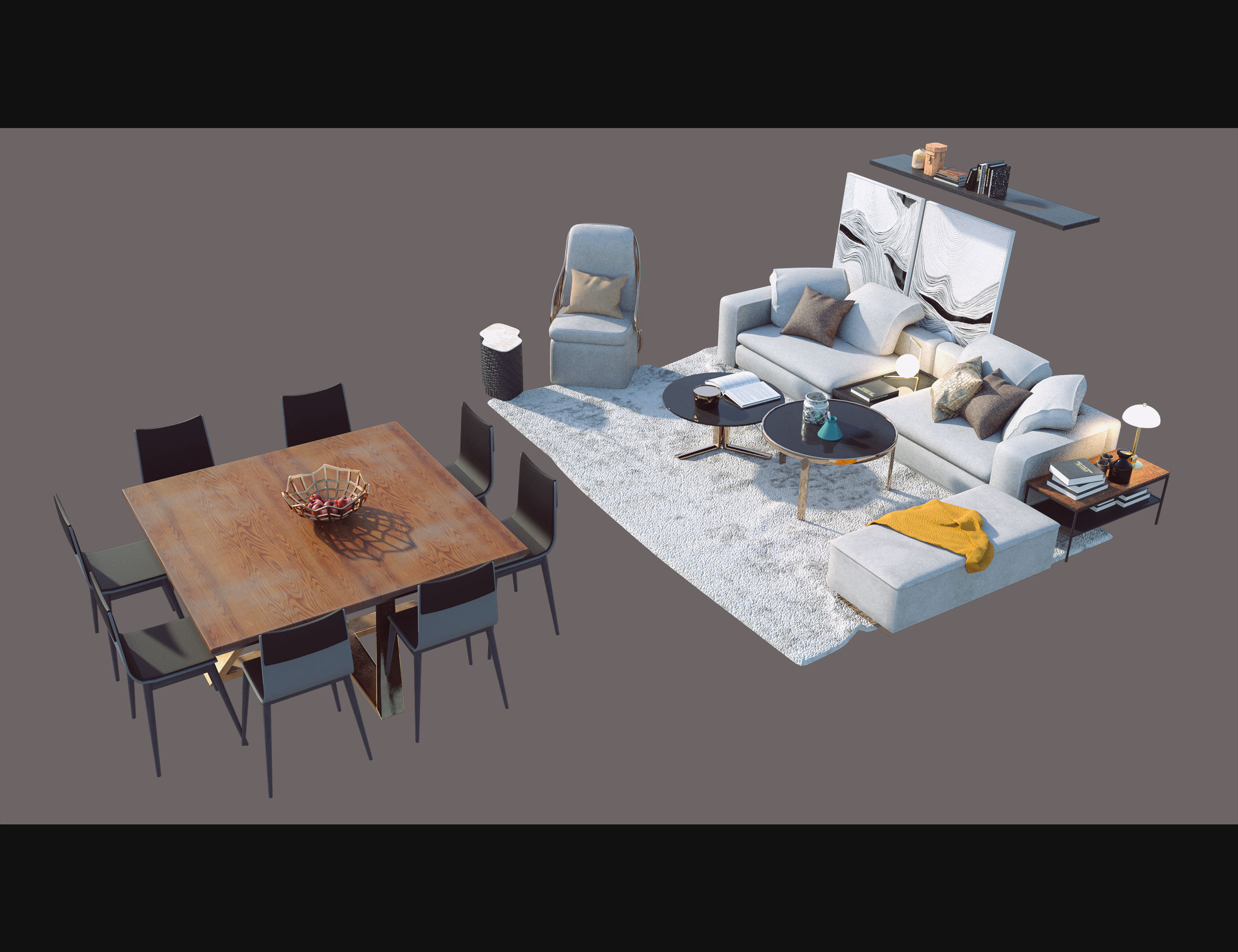 Cecilia House Living Room and Outdoor Furniture | Daz 3D