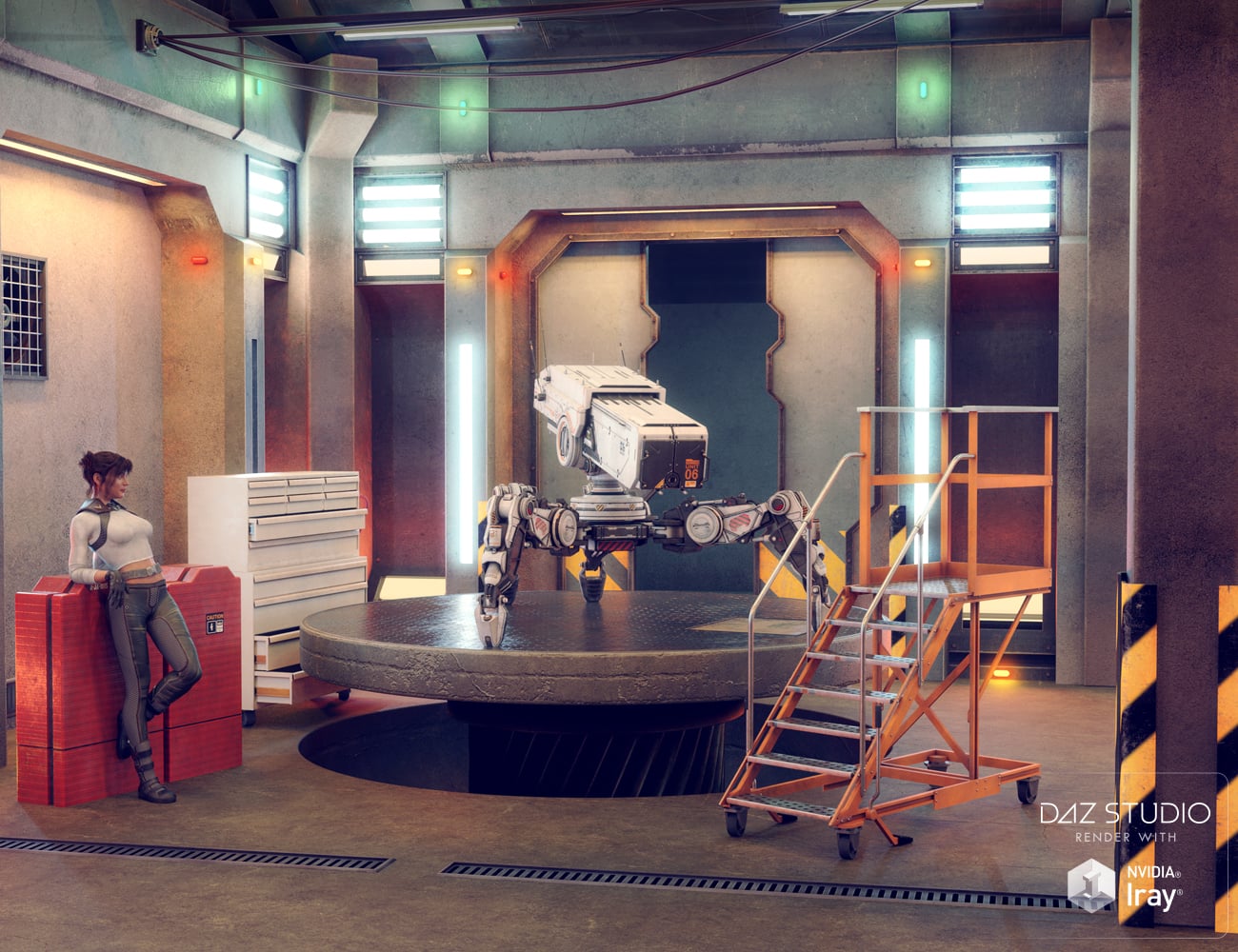 AER Mecha and Robot Modular Repair Bay | Daz 3D