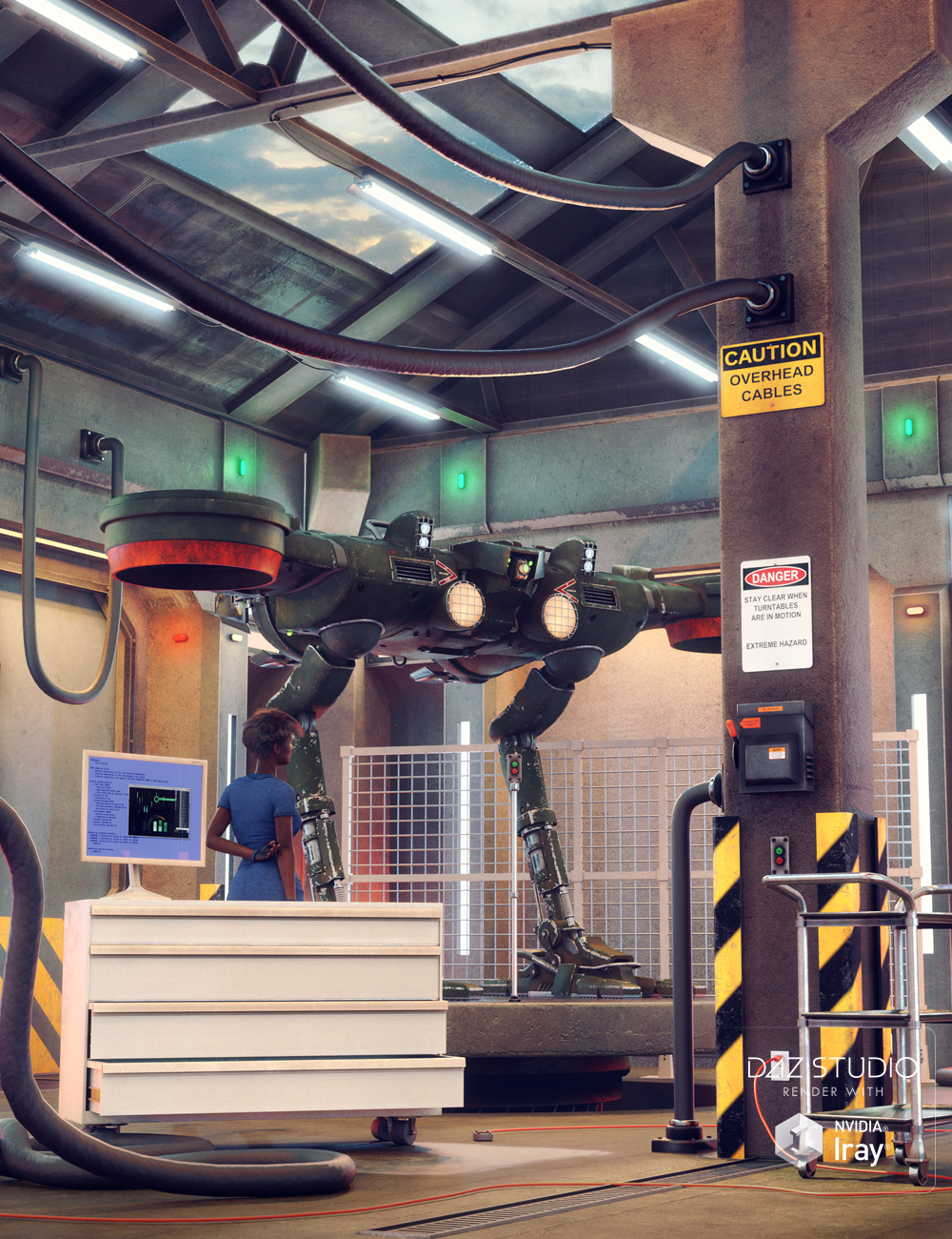 AER Mecha and Robot Modular Repair Bay | Daz 3D