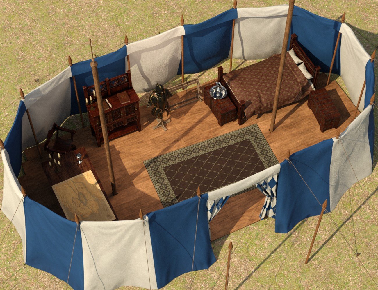 Commander's Tent Bundle | Daz 3D