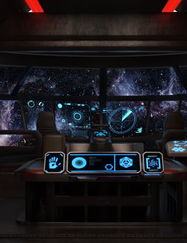 Captain's Space Cockpit | Daz 3D