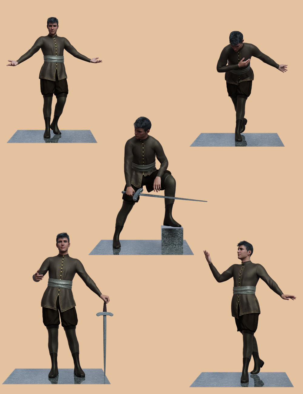 Charming Poses for Genesis 8.1 Male | Daz 3D