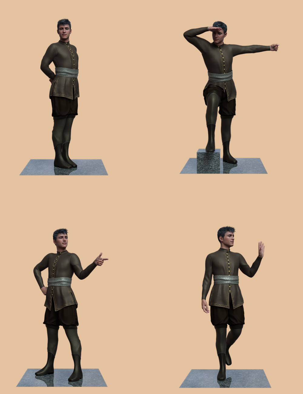 Charming Poses for Genesis 8.1 Male | Daz 3D