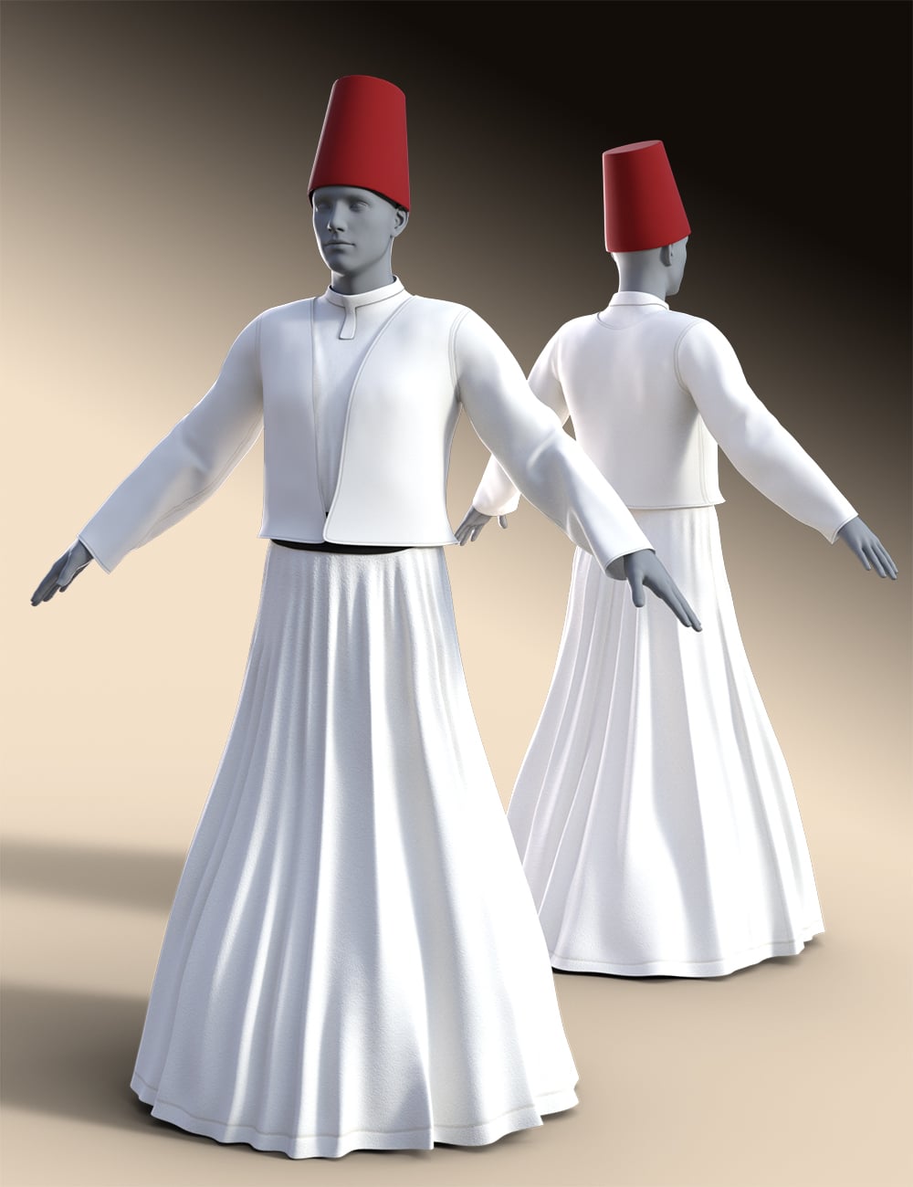 dForce Whirling Dervish Outfit for Genesis 8 Males | Daz 3D