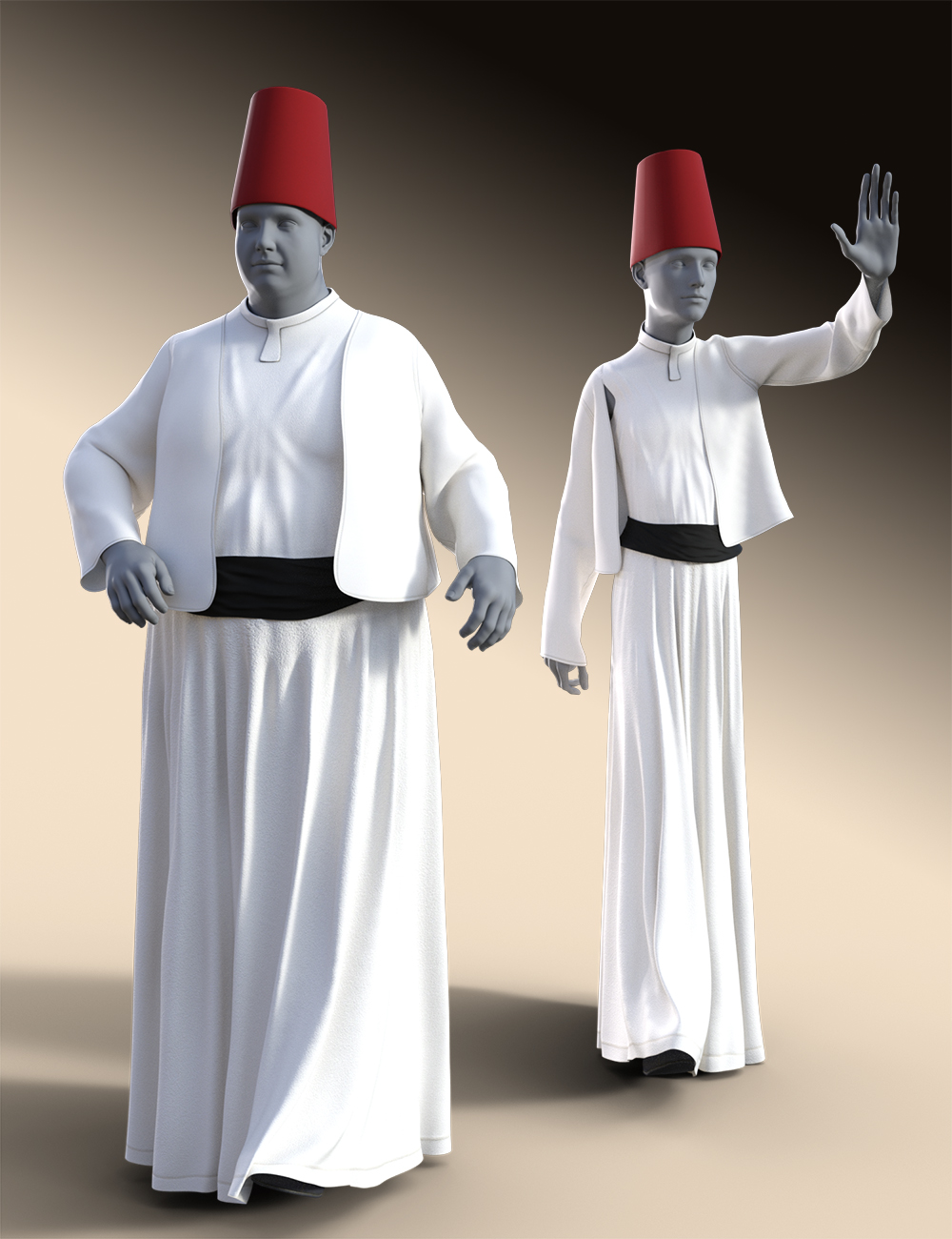 dForce Whirling Dervish Outfit for Genesis 8 Males | Daz 3D