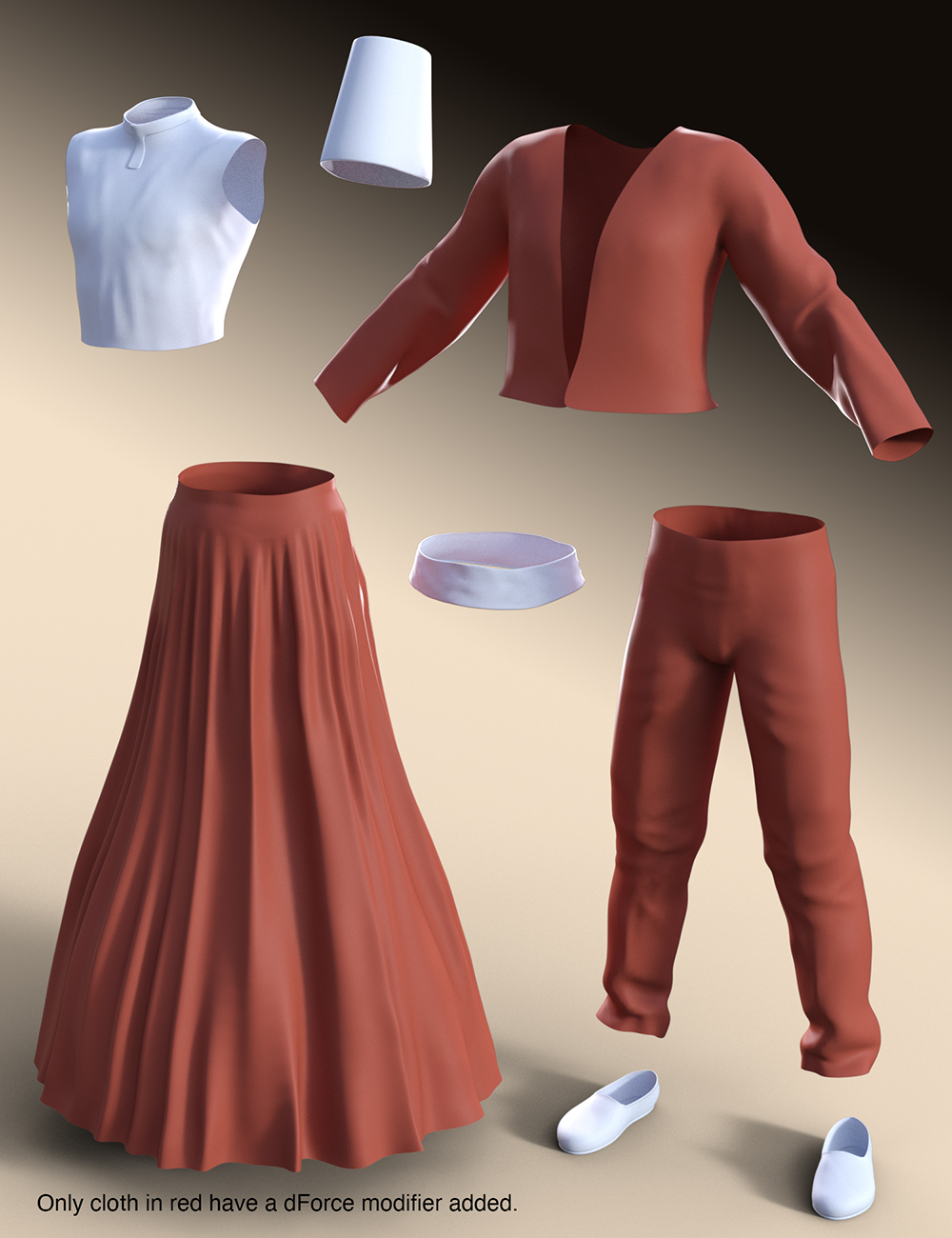dForce Whirling Dervish Outfit for Genesis 8 Males | Daz 3D