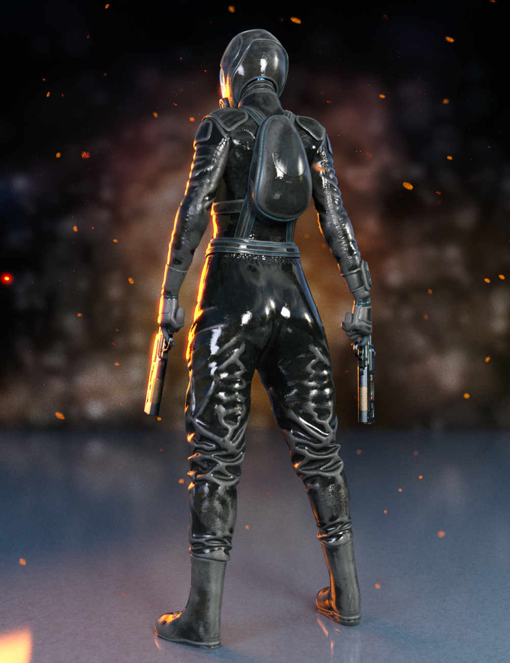 Sci-Fi Gravity Suit Outfit for Genesis 8 and 8.1 Females | Daz 3D
