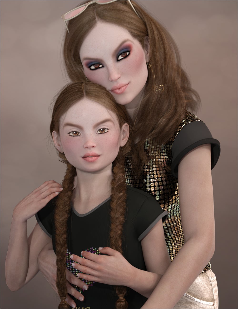 Becky and Her Mom for Genesis 8 Female | Daz 3D