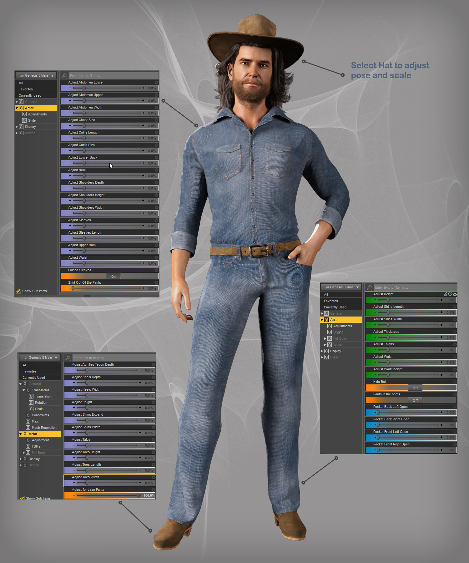 Md Dforce Classic Jeans Outfit For Genesis 8 And 8 1 Bundle Daz 3d