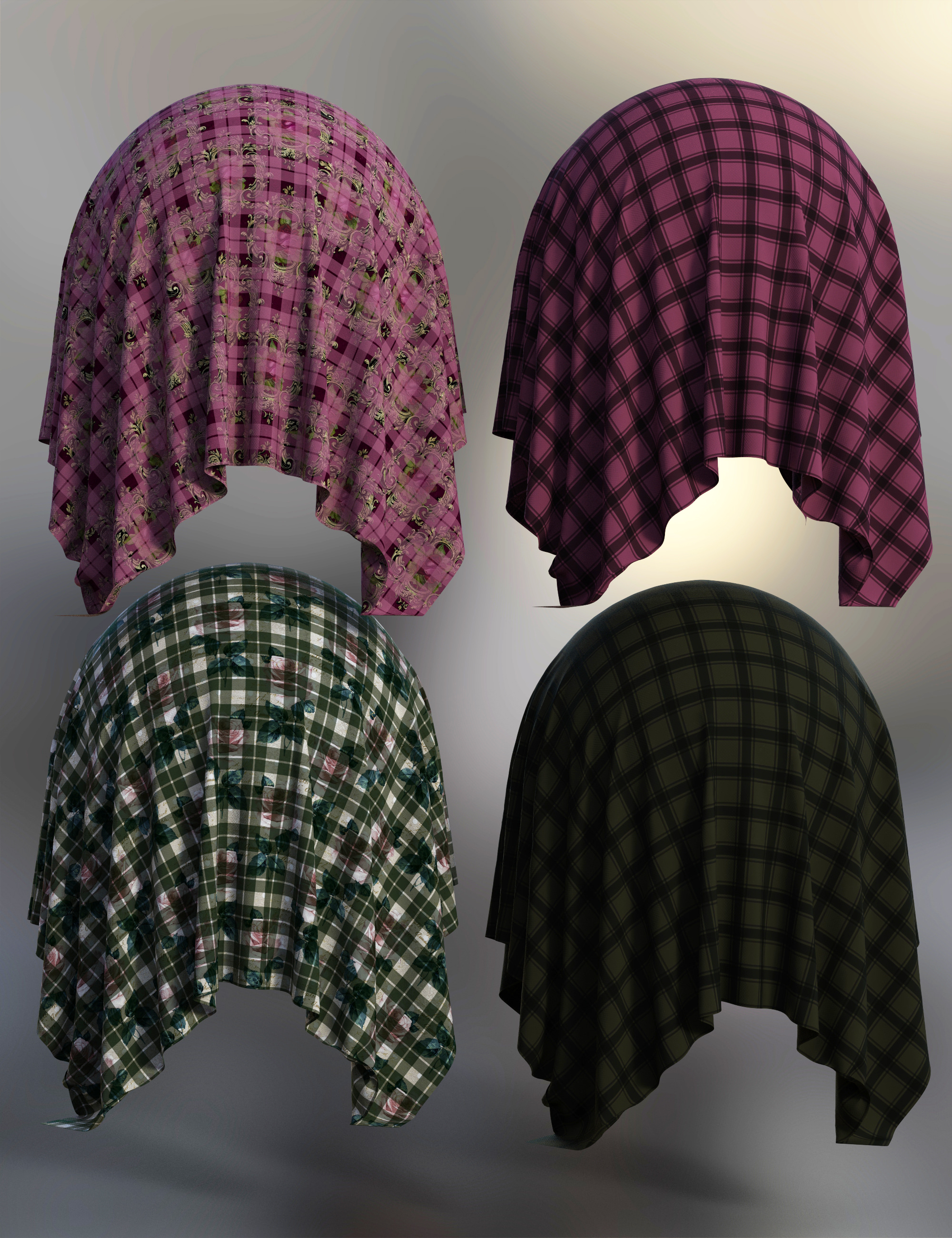 Vintage Tartan Fabric Iray Shaders | Daz 3D