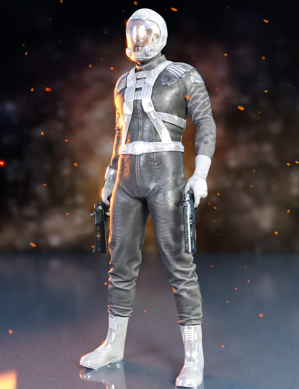 Sci-Fi Gravity Suit Outfit for Genesis 8 and 8.1 Males | Daz 3D