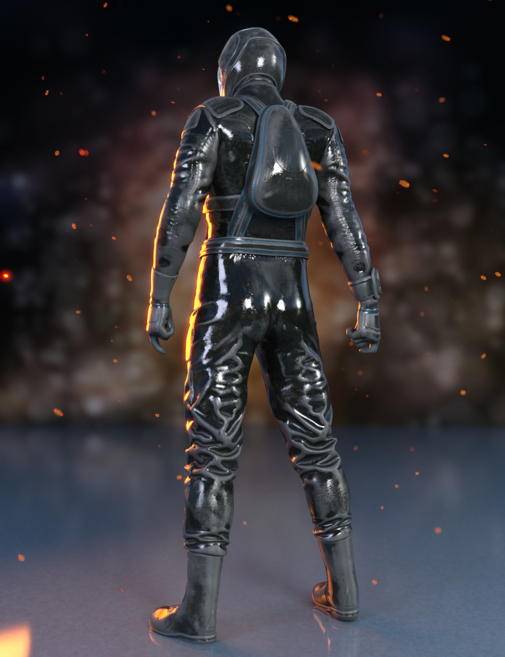Sci-Fi Gravity Suit Outfit for Genesis 8 and 8.1 Males | Daz 3D