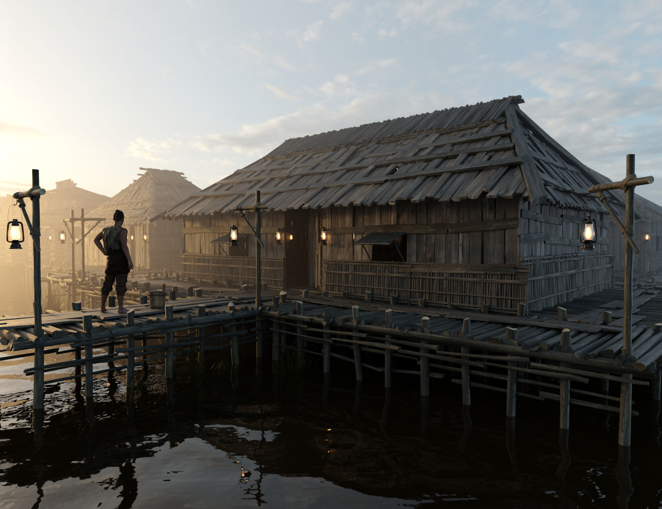 Swamp Huts | Daz 3D