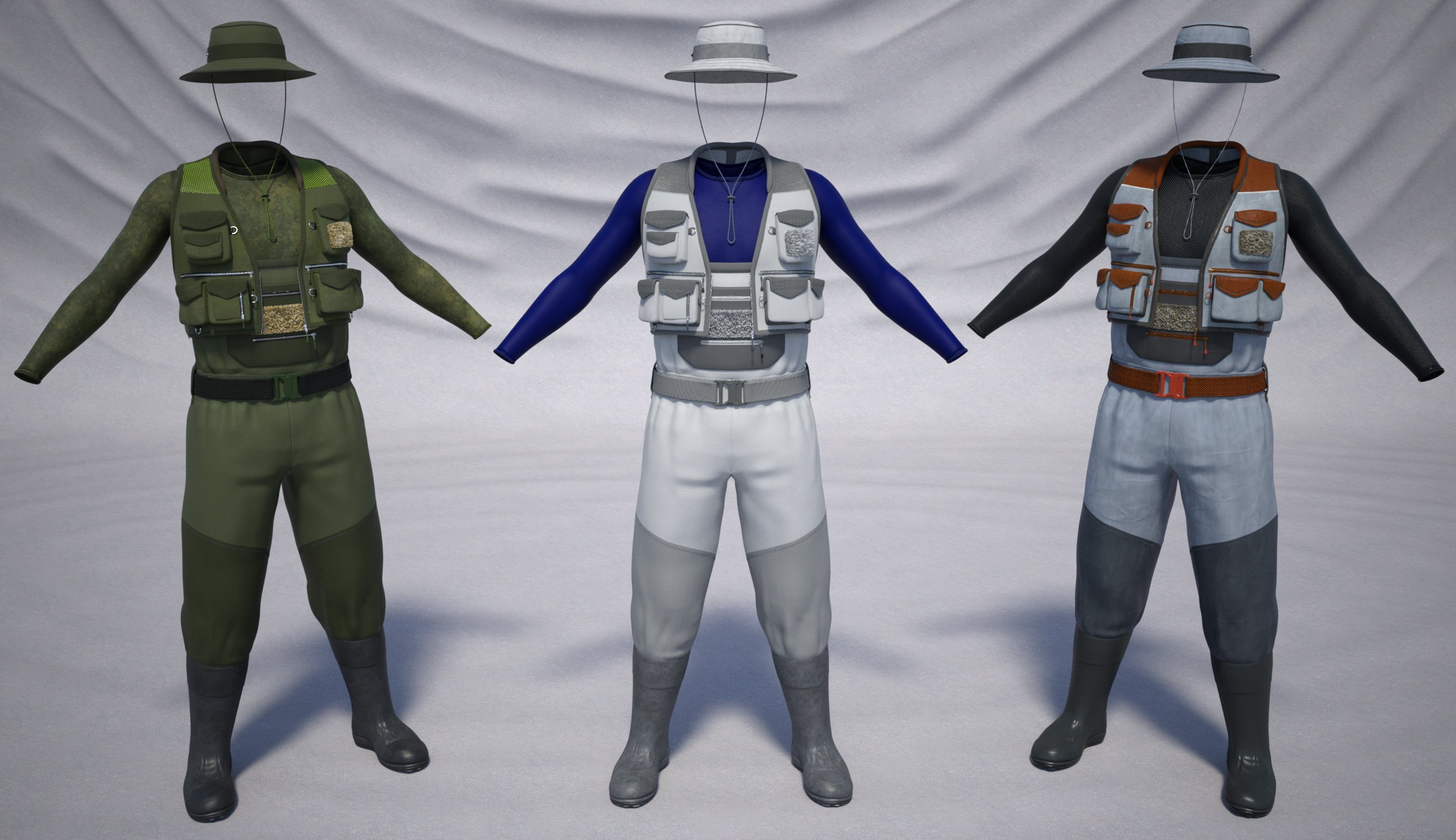 Angler Outfit for Genesis 8 Males | Daz 3D