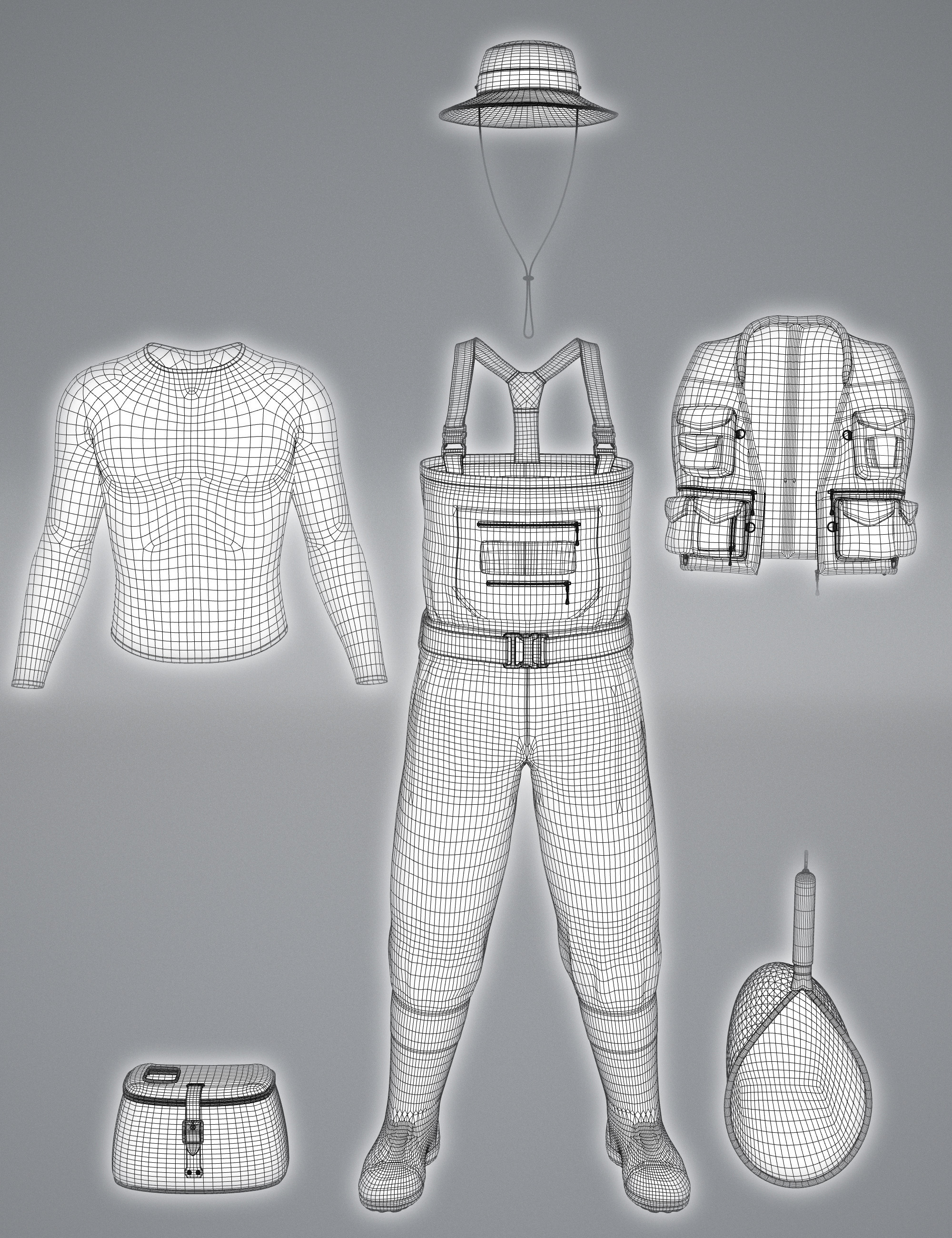 Angler Outfit for Genesis 8 Males | Daz 3D