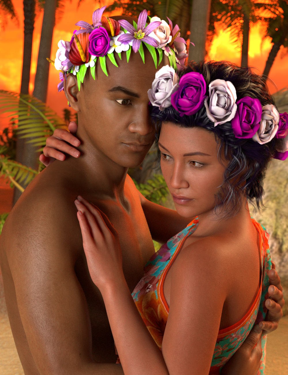 SY Flower Crowns for Genesis 8 and 8.1 | Daz 3D