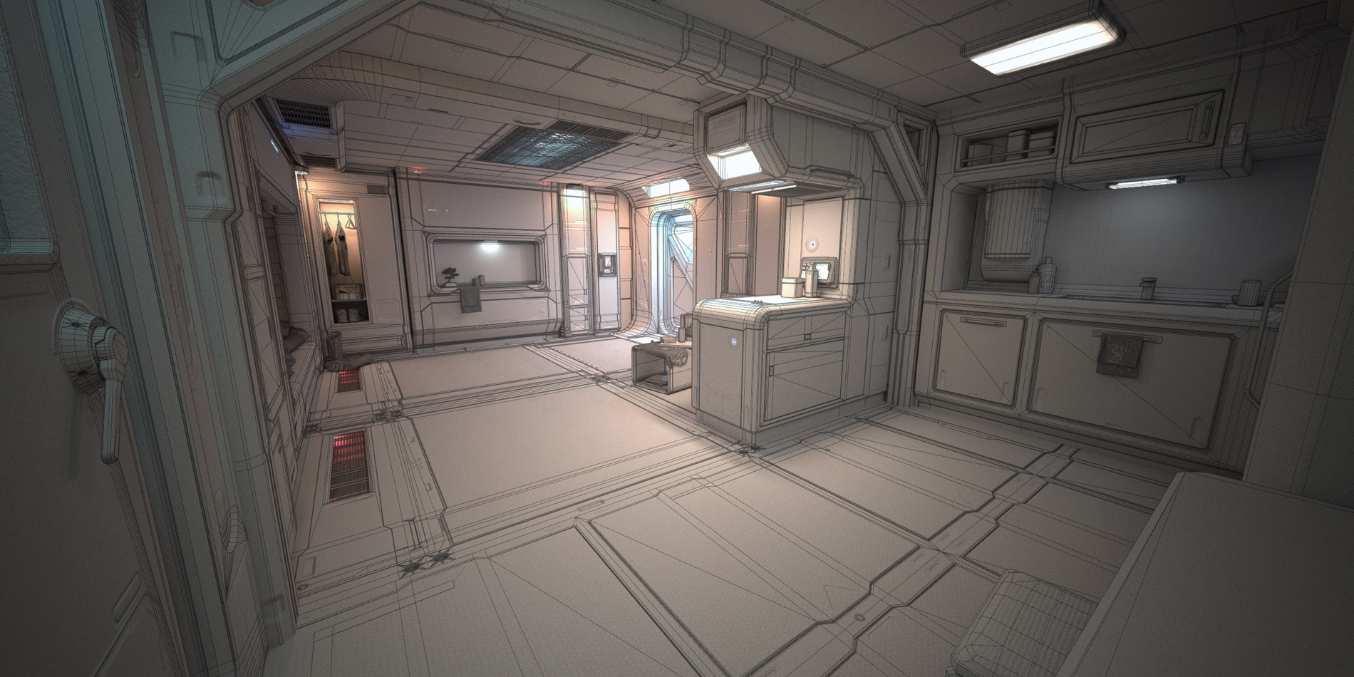 HAB - Sci-Fi Living Quarters | Daz 3D