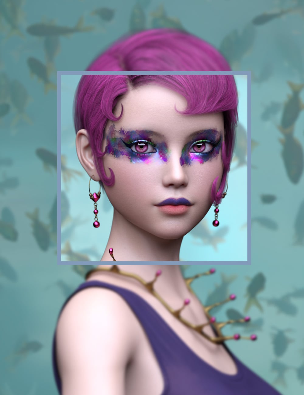 Sailors Ruin Mermaid-Inspired Geoshell Makeup for Genesis 3 and 8 ...