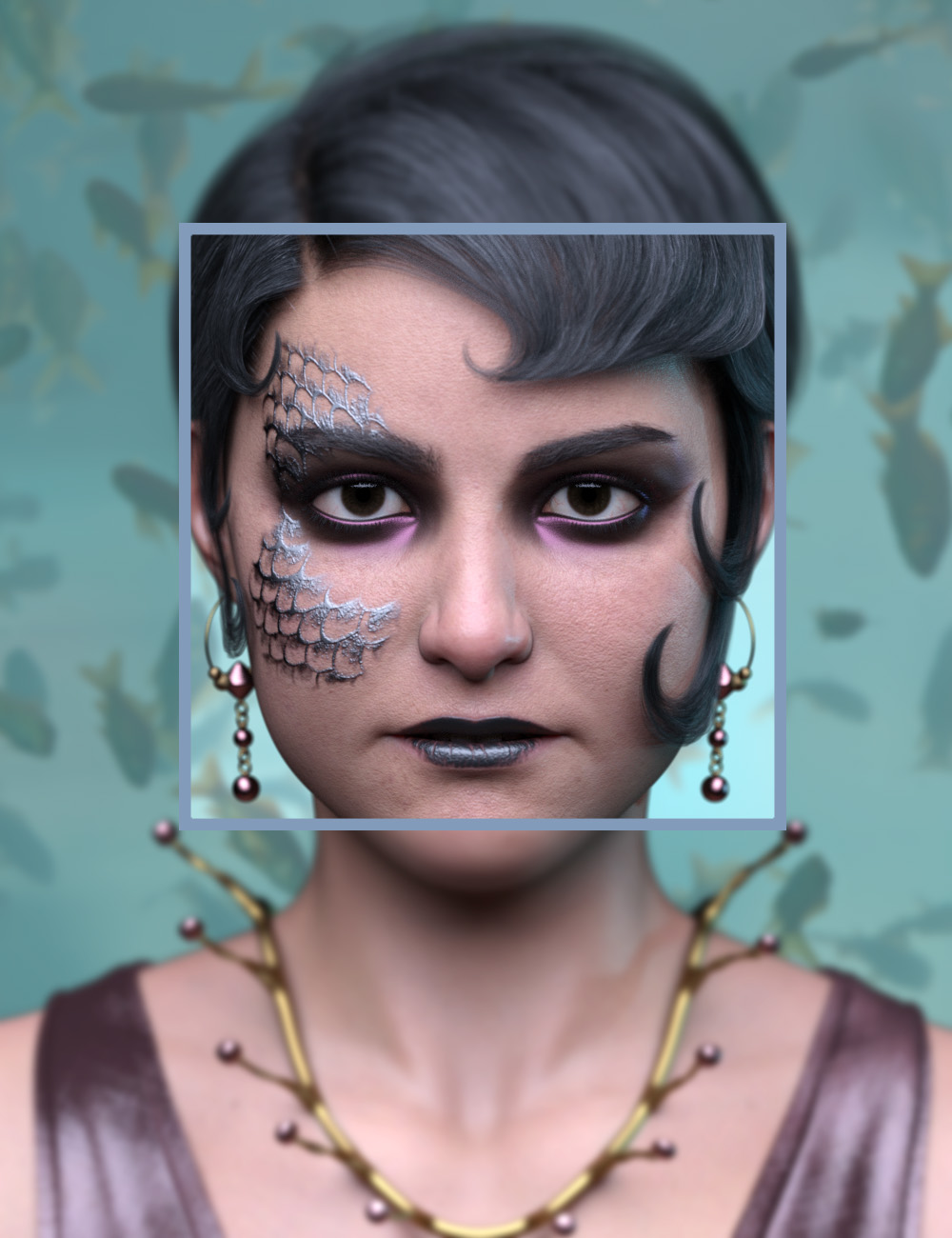 Sailors Ruin Mermaid-Inspired Geoshell Makeup for Genesis 3 and 8 ...
