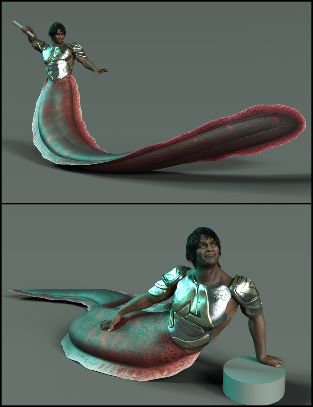Ocean Warrior Poses for Zale 8.1 and Genesis 8.1 Males | Daz 3D
