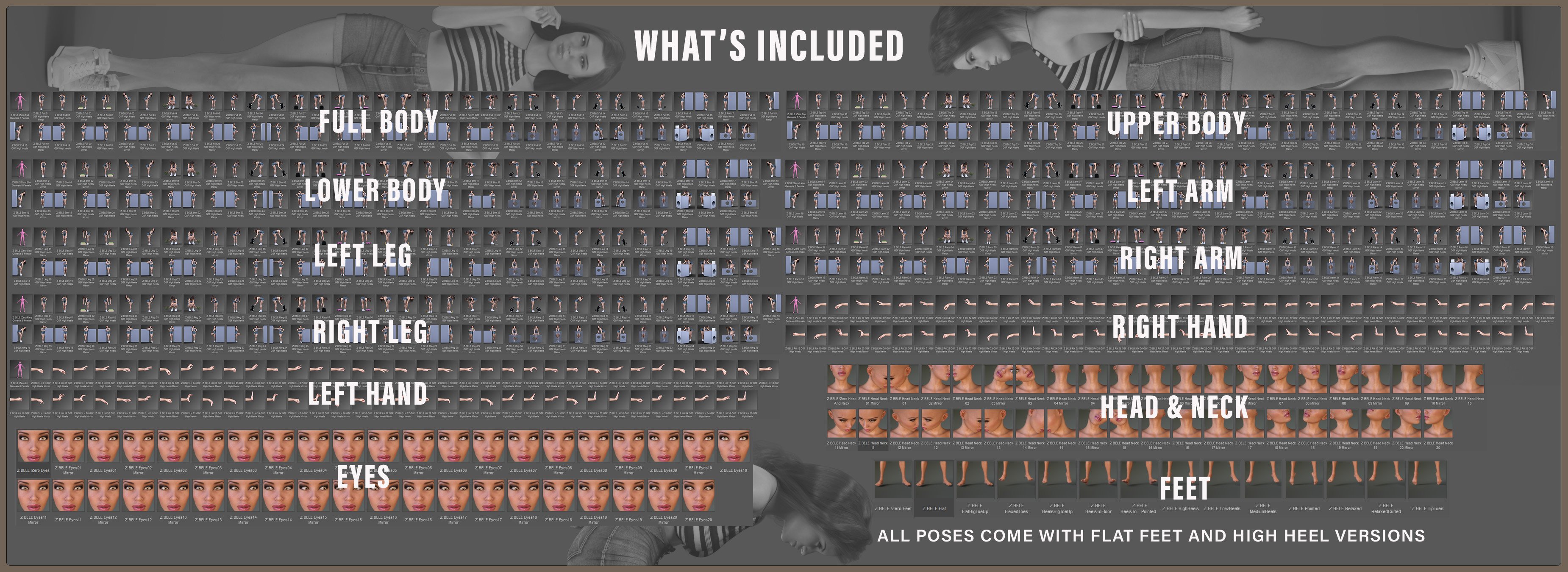 Z Essential Bending and Leaning Pose Collection | Daz 3D