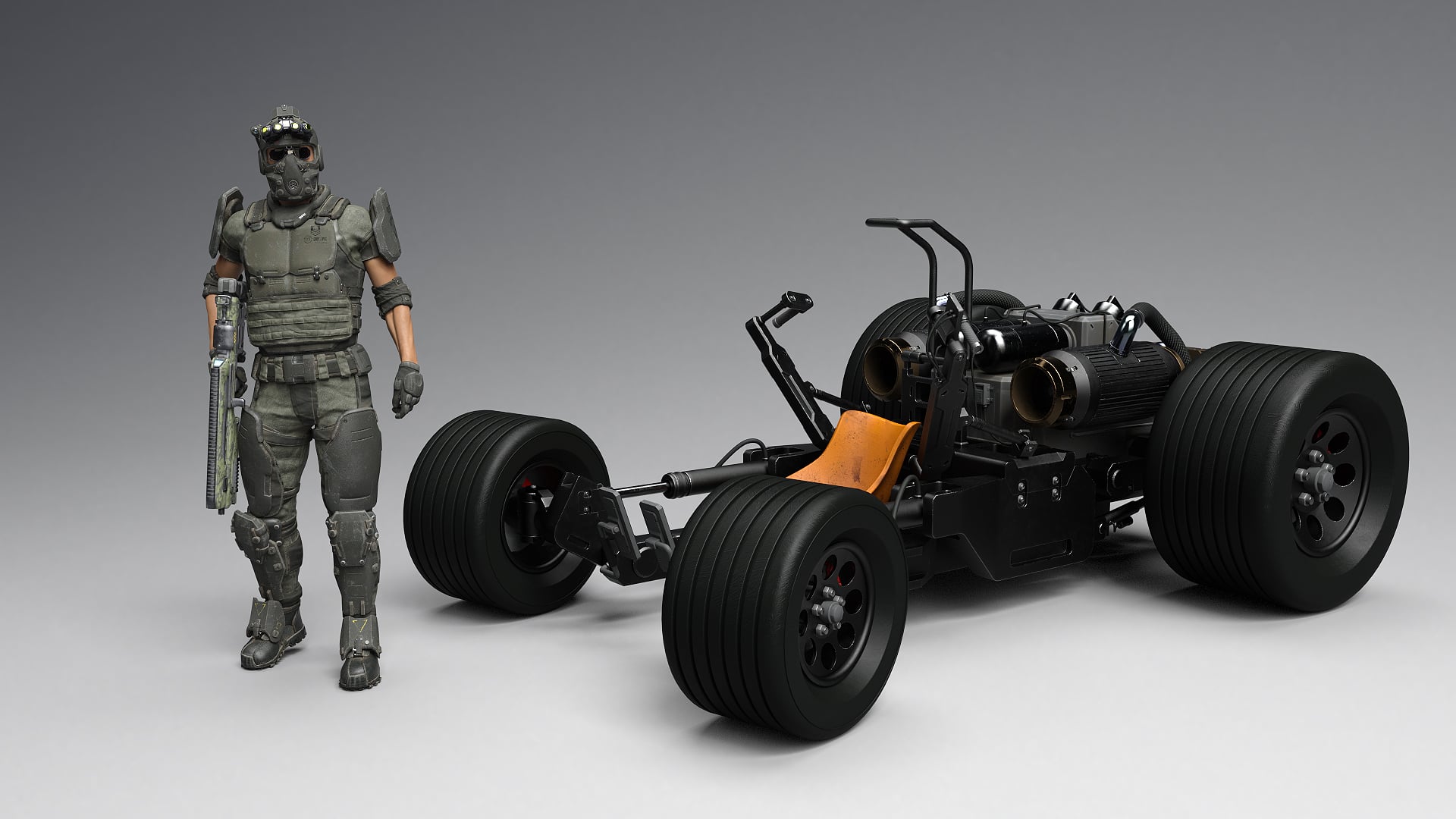 Off-Road Sci-Fi Car | Daz 3D