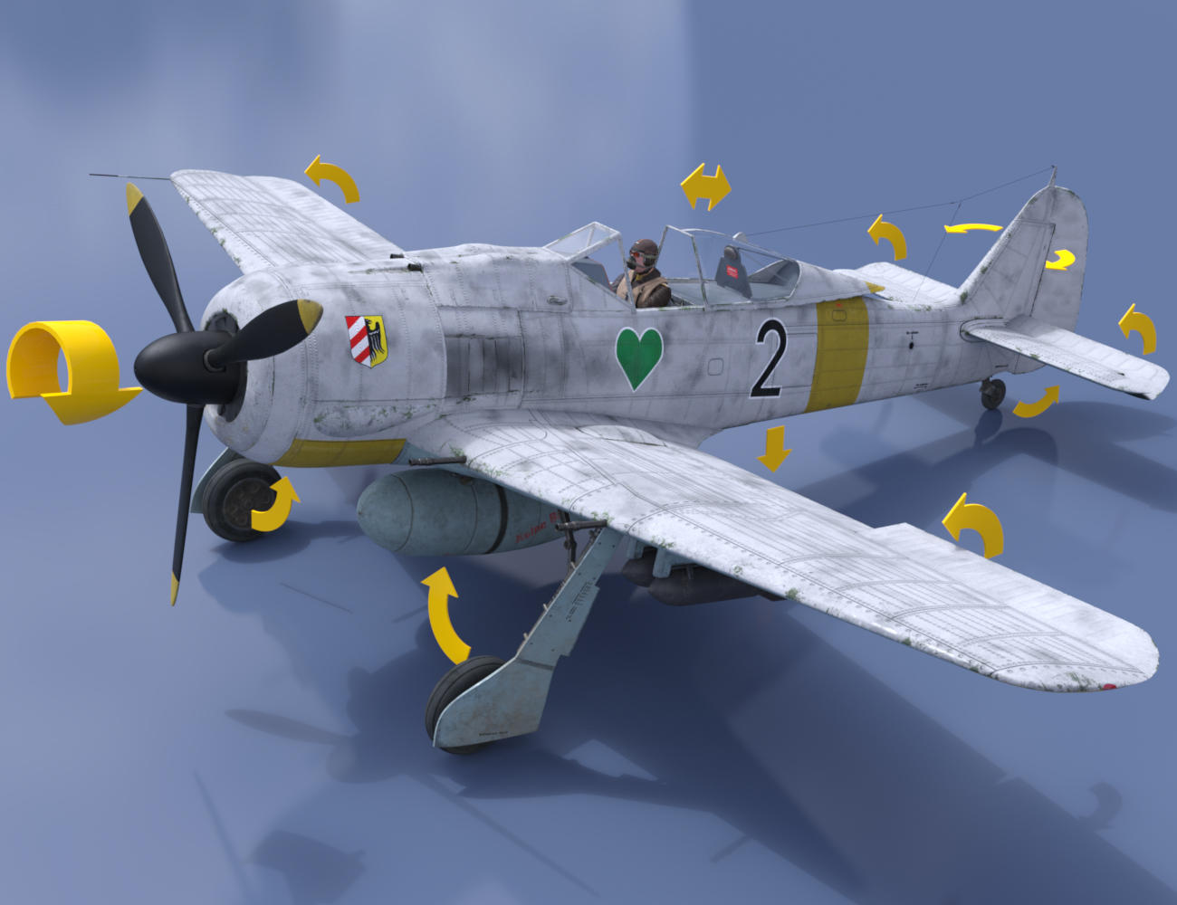 FW190 Warplane | Daz 3D