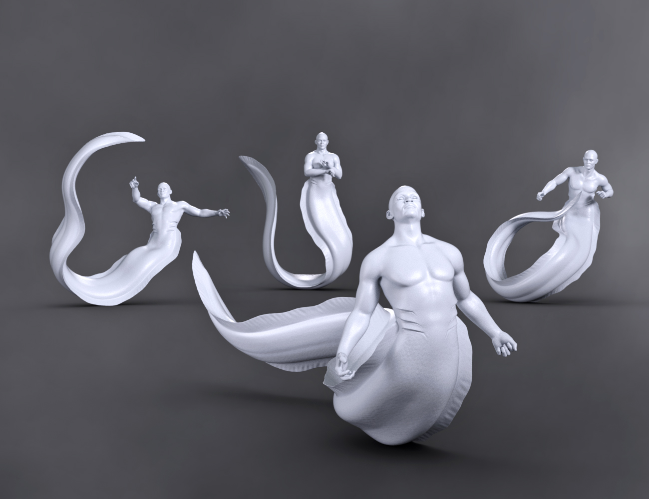 SBibb Cursed Merman Poses and Expressions for Zale 8.1 | Daz 3D