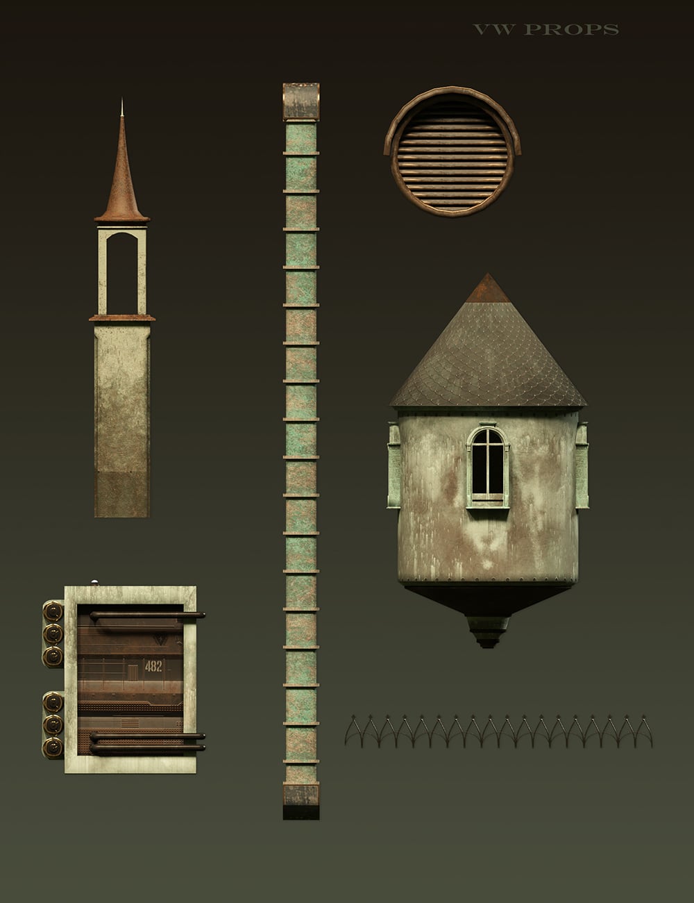 Victorian Steampunk Construction Set | Daz 3D