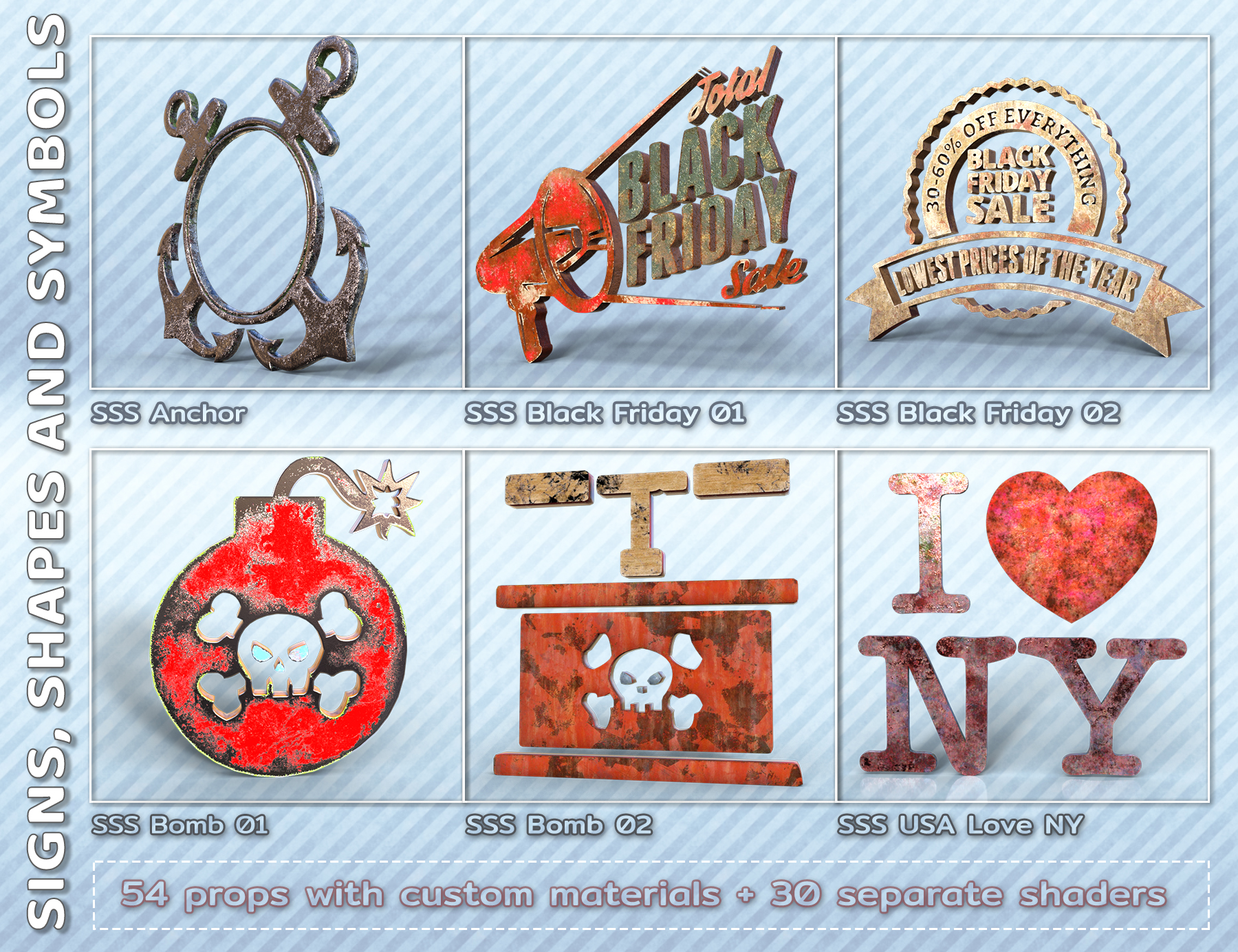 Signs, Shapes and Symbols for DAZ Studio | Daz 3D