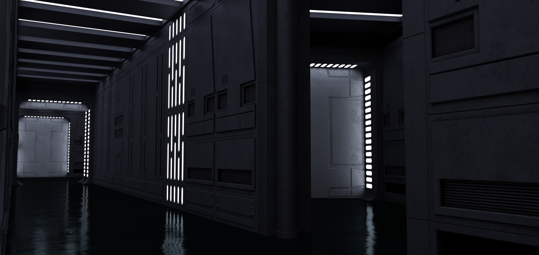 TALON Dark Space Walls | Daz 3D