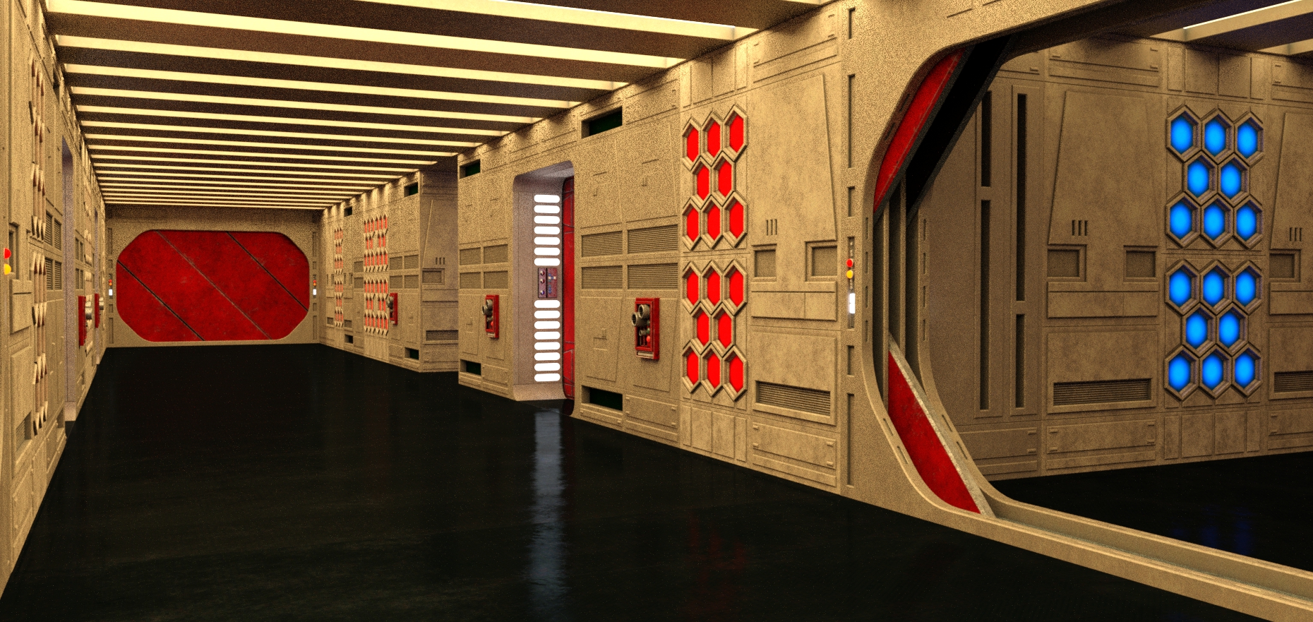 TALON Dark Space Walls | Daz 3D