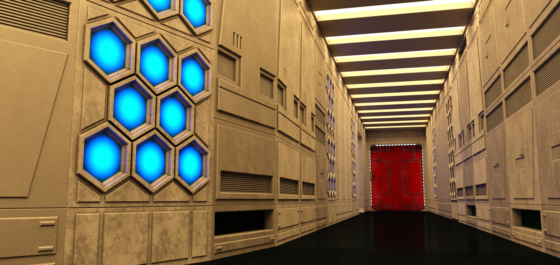 TALON Dark Space Walls | Daz 3D