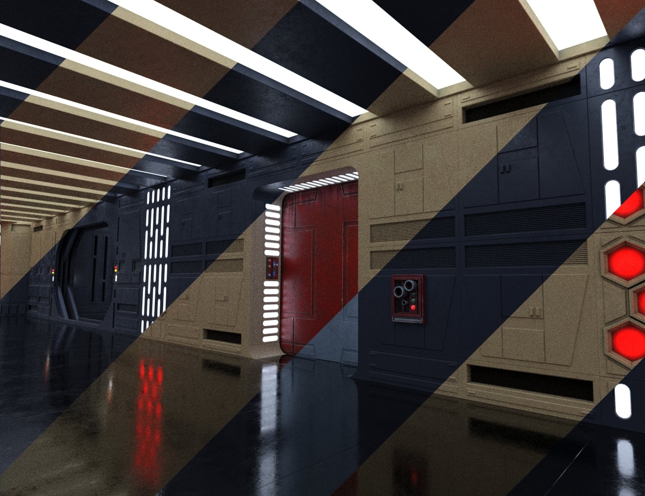 TALON Dark Space Walls | Daz 3D